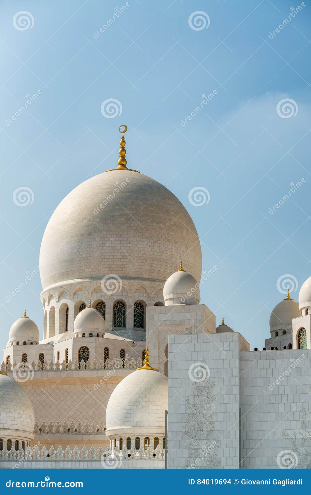 Sheikh Zayed Grand Mosque Domes, Abu Dhabi - UAE Stock Photo - Image of ...