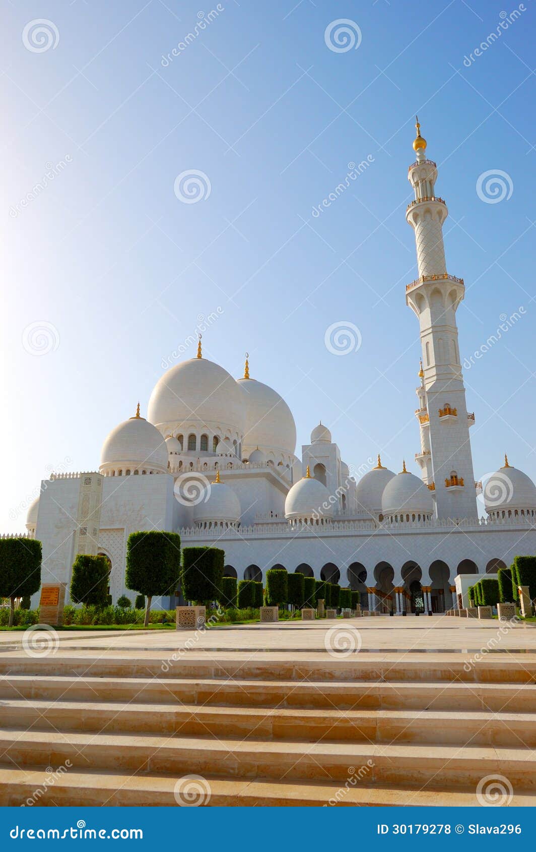 Sheikh Zayed Grand Mosque during Sunset Stock Photo - Image of dome ...