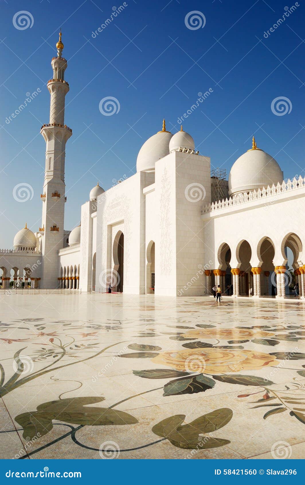Sheikh Zayed Grand Mosque during Sunset Stock Photo - Image of minaret ...