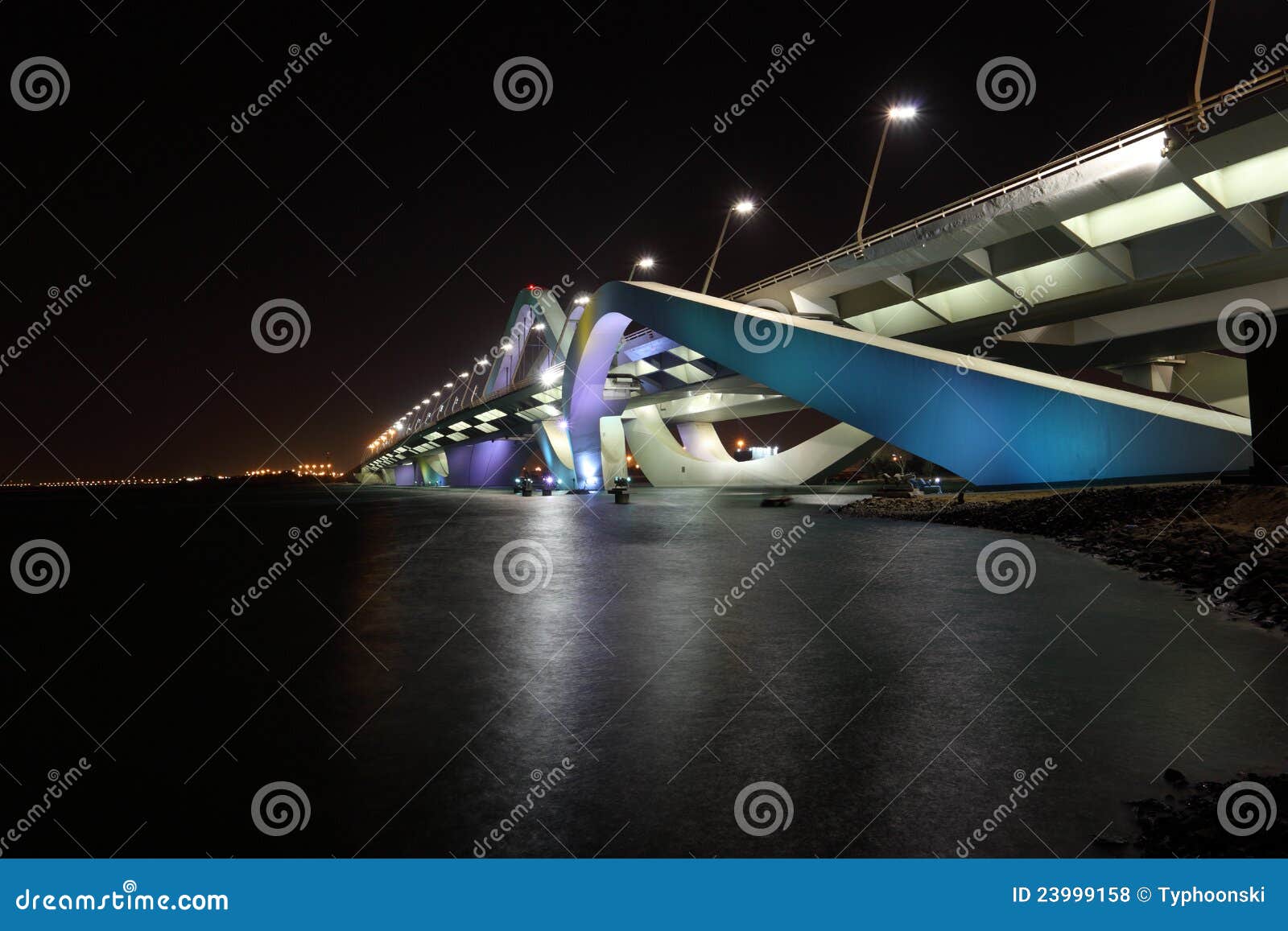 Sheikh Zayed Ponte Na Noite Foto de Stock Editorial - Imagem de leste ...