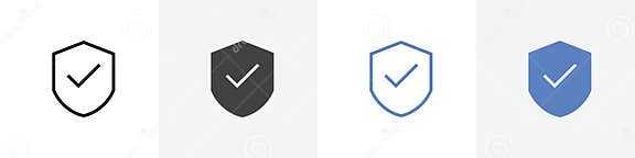 Sheild Icon Vector Set Use for Web Ui or App Stock Vector ...