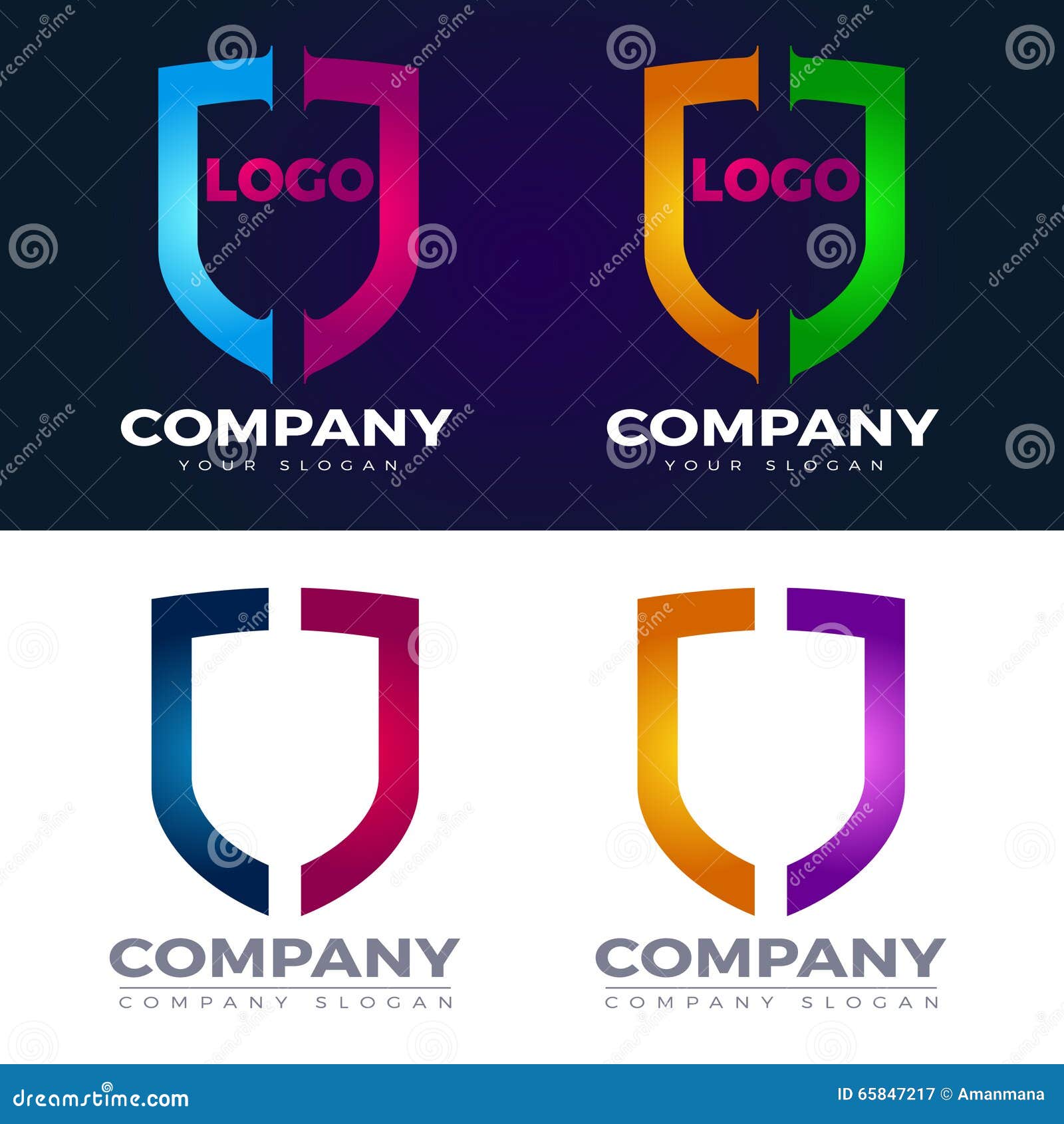 Sheild Logo and Icons Vector Stock Vector - Illustration of curve, icon ...