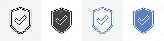 Sheild Tick Icon Vector Set Use for Web Ui or App Stock Vector ...