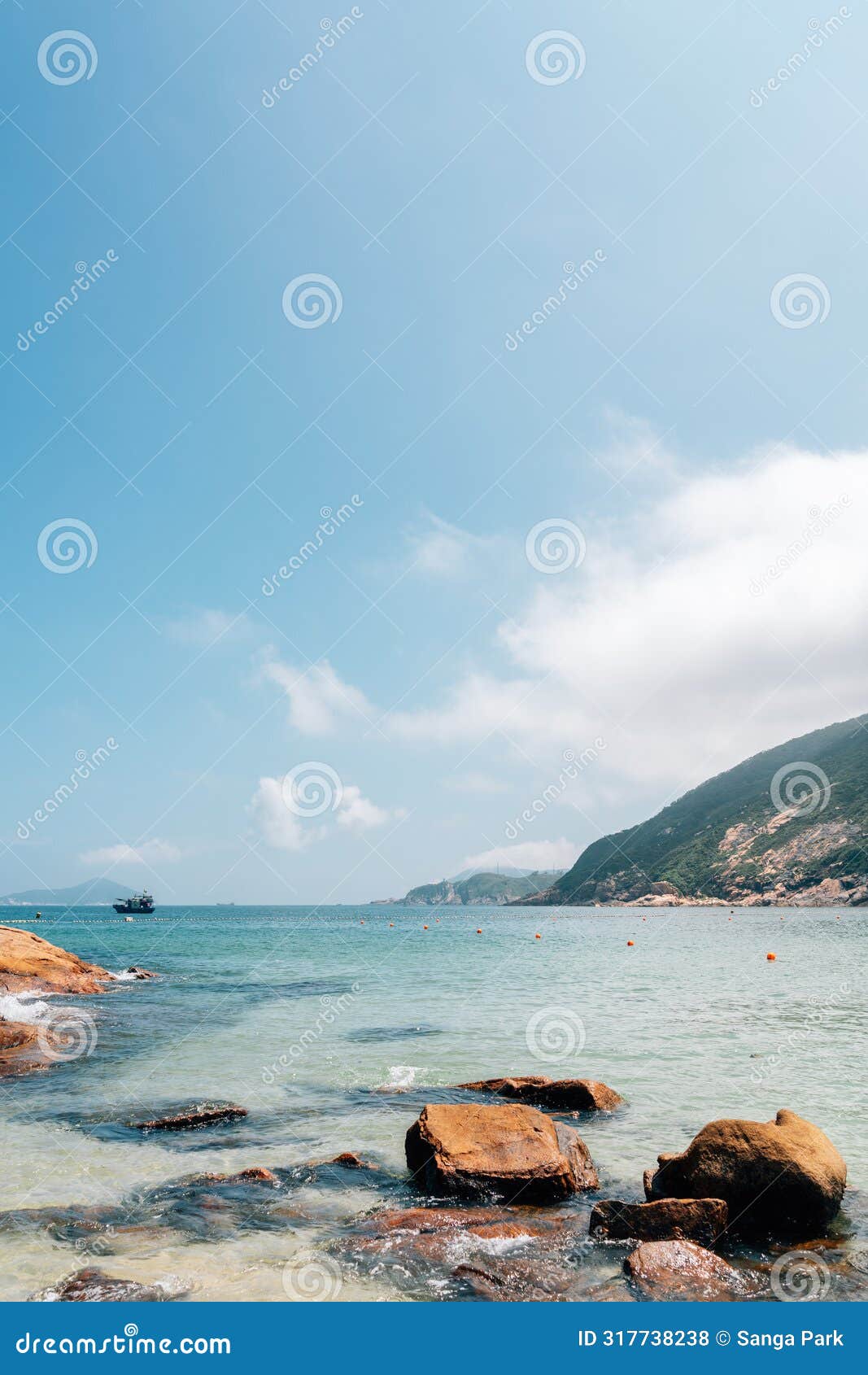 Shek O Beach Seascape in Hong Kong Stock Photo - Image of resort, hill ...