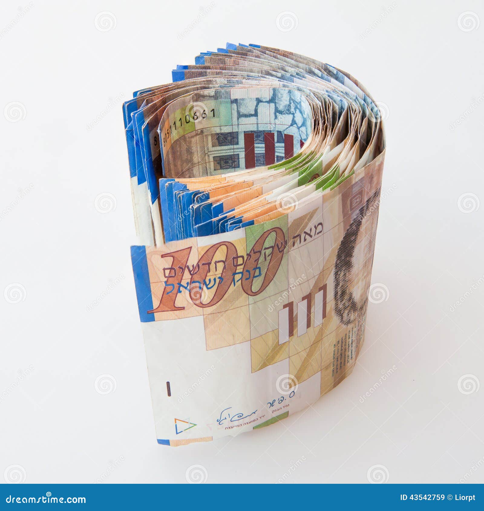100 Shekel notes stock image. Image of isolated, horizontal - 43542759