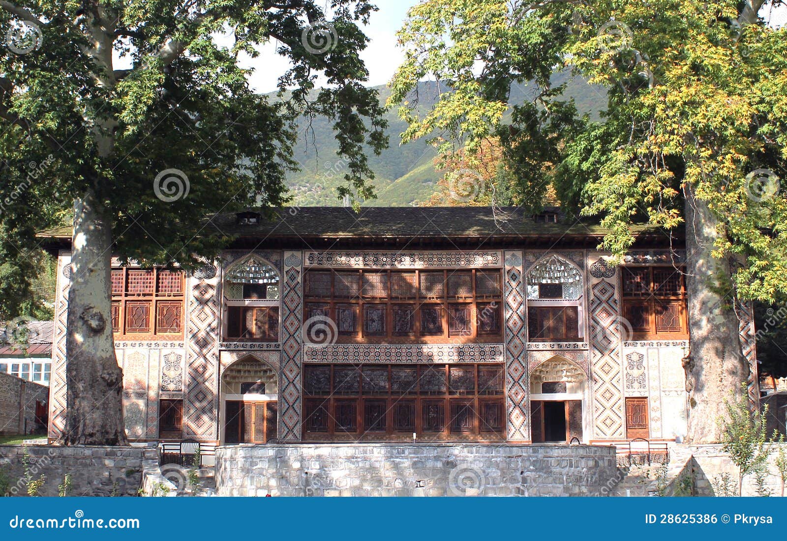 Sheki Palace stock photo. Image of travel, carving, sight - 28625386