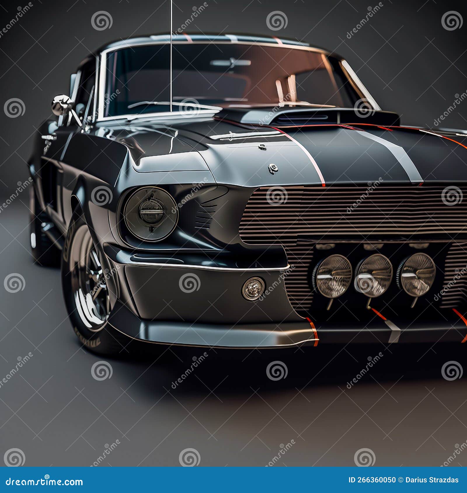 Shelby GT500 CR Classic 3D, Hyper Realistic Stock Illustration ...