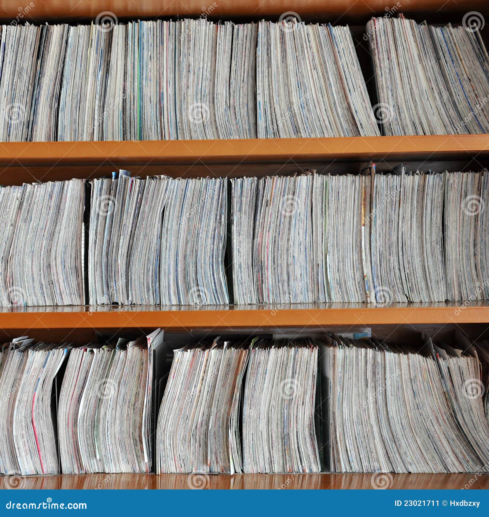 Shelf with brochures stock image. Image of brochures - 23021711