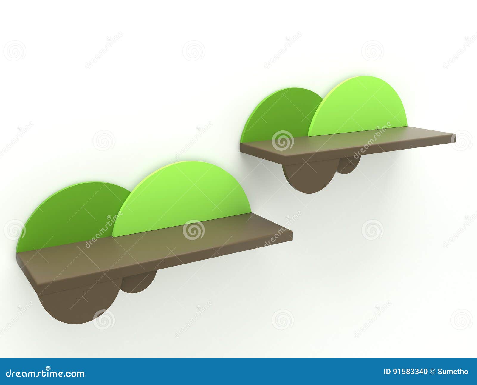 Shelf Design on White Background with Forest Concept Stock Illustration ... Shelf Design on White Background with Forest Concept Stock Illustration ...