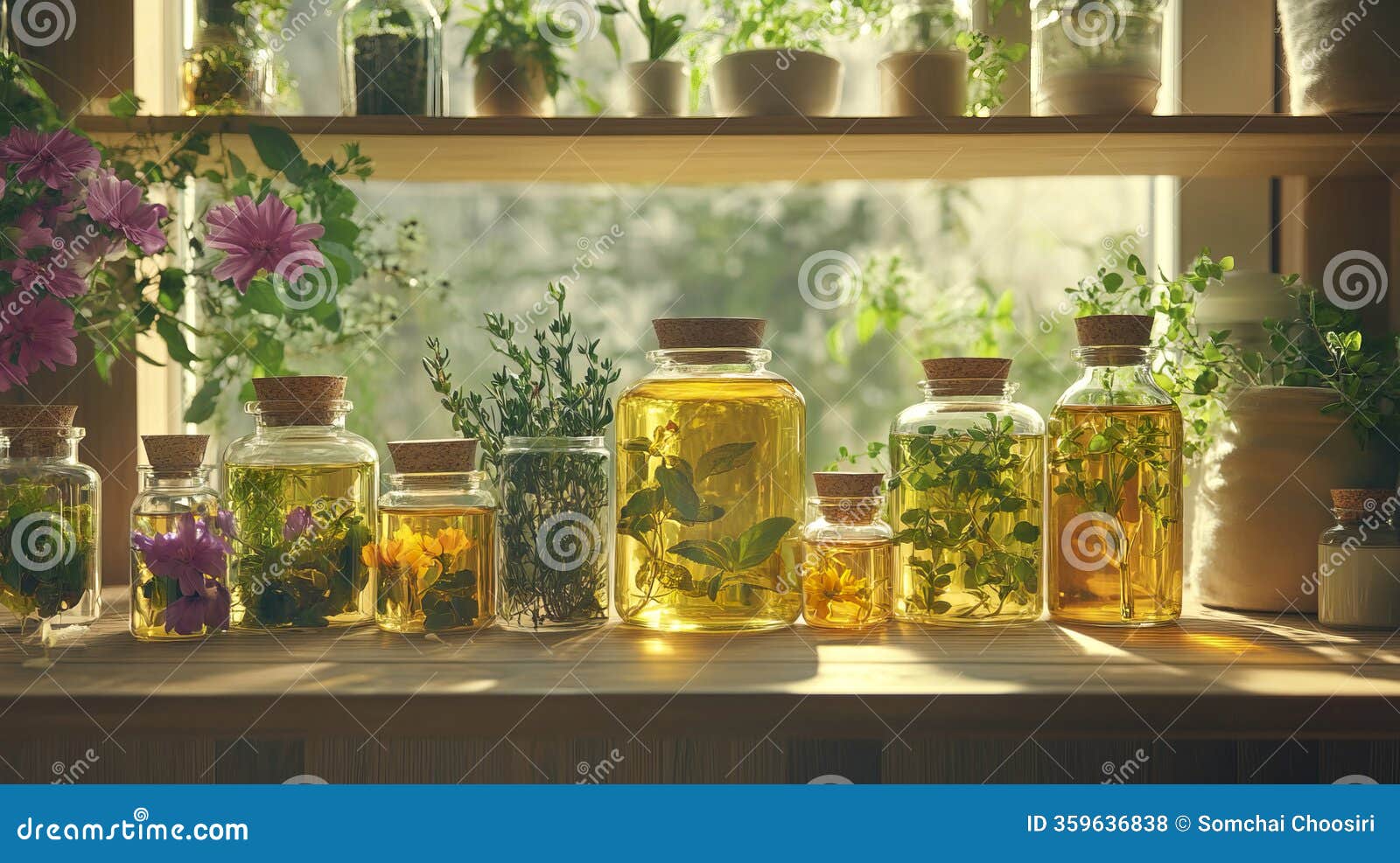 Plant Extracts In Laboratory With Green Leaves And Digital Molecular ...