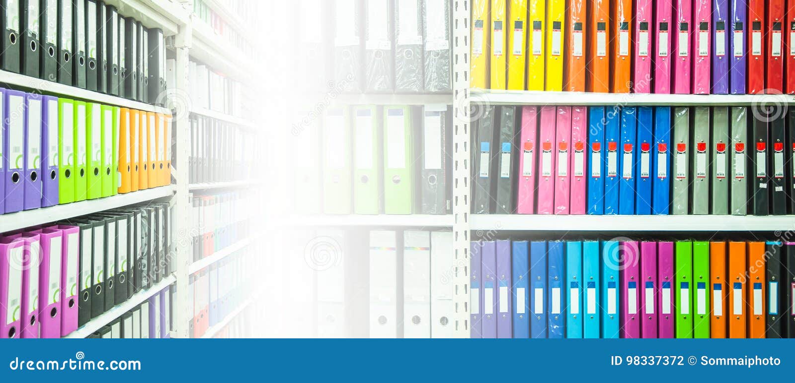 Shelf with Document file stock illustration. Illustration of display ...