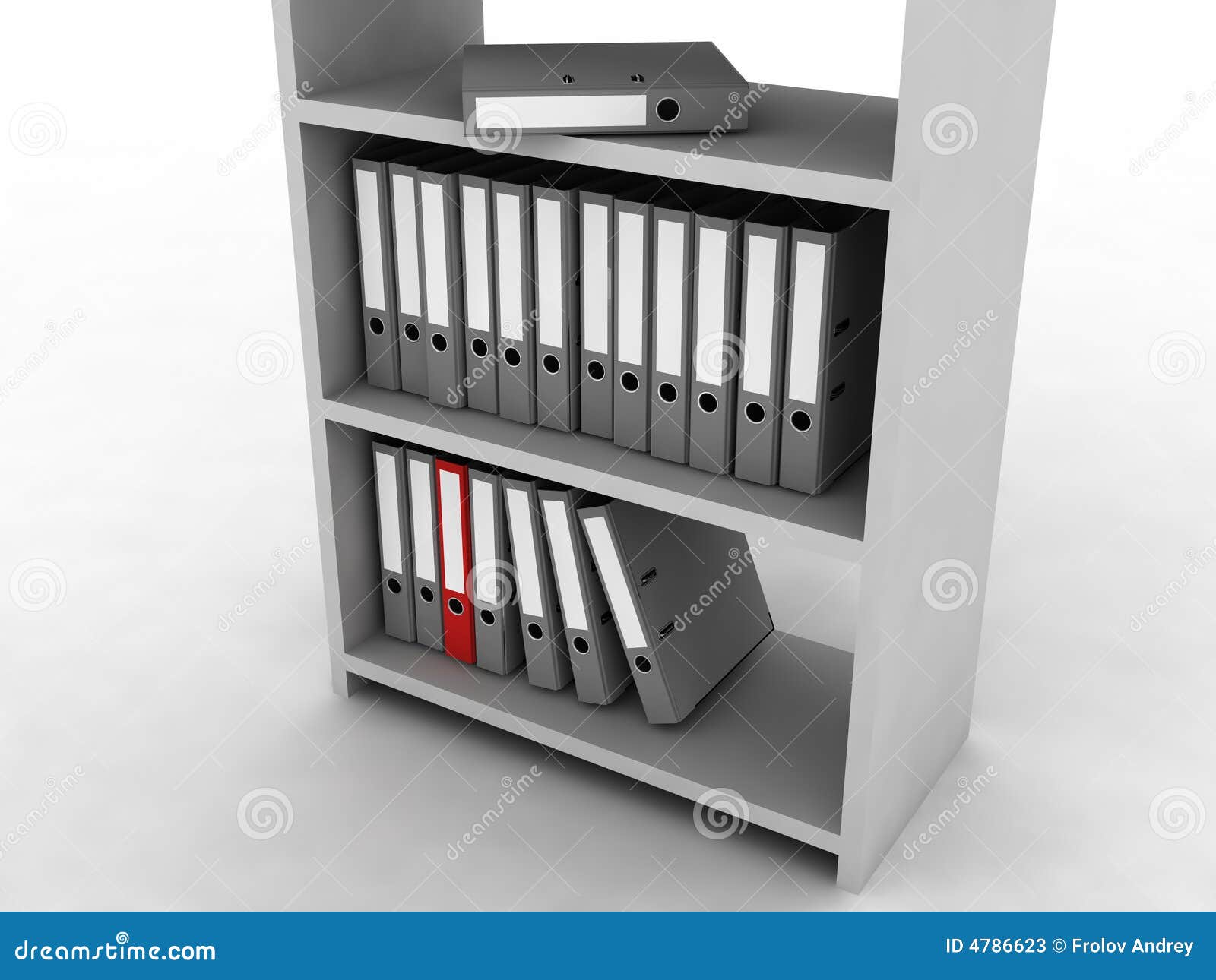 Shelf With Folders Picture. Image: 4786623
