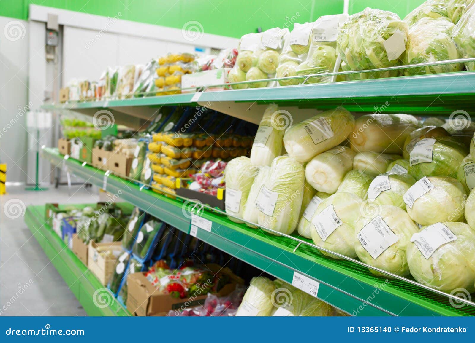 Shelf with Groceries in Supermarket Stock Photo - Image of business ...
