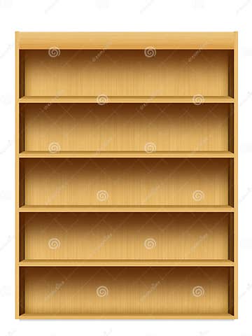 Shelf Isolated on White Background Stock Photo - Image of frame, inside ...