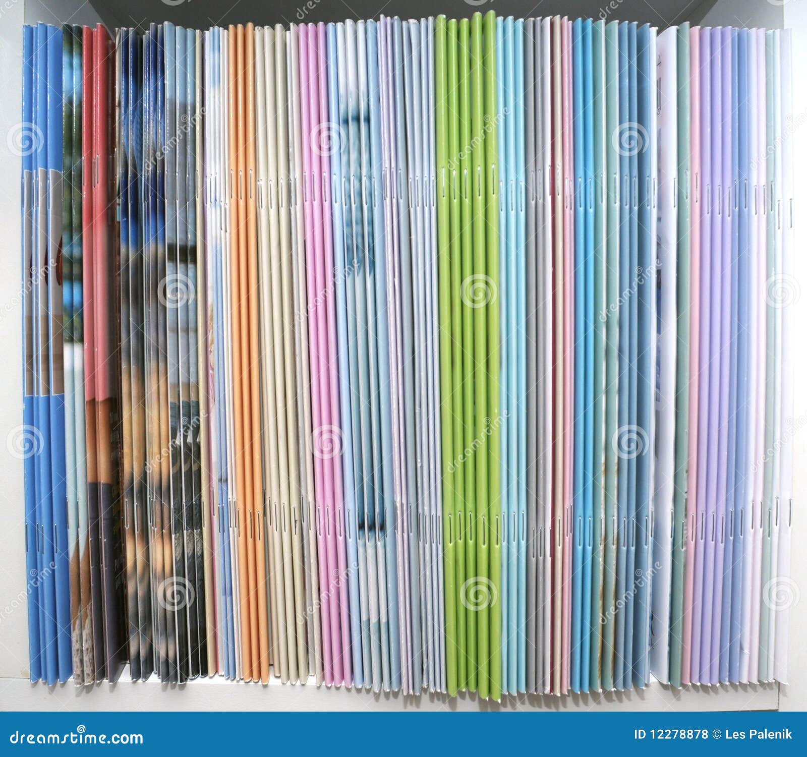 Shelf with magazines stock photo. Image of magazine, books - 12278878