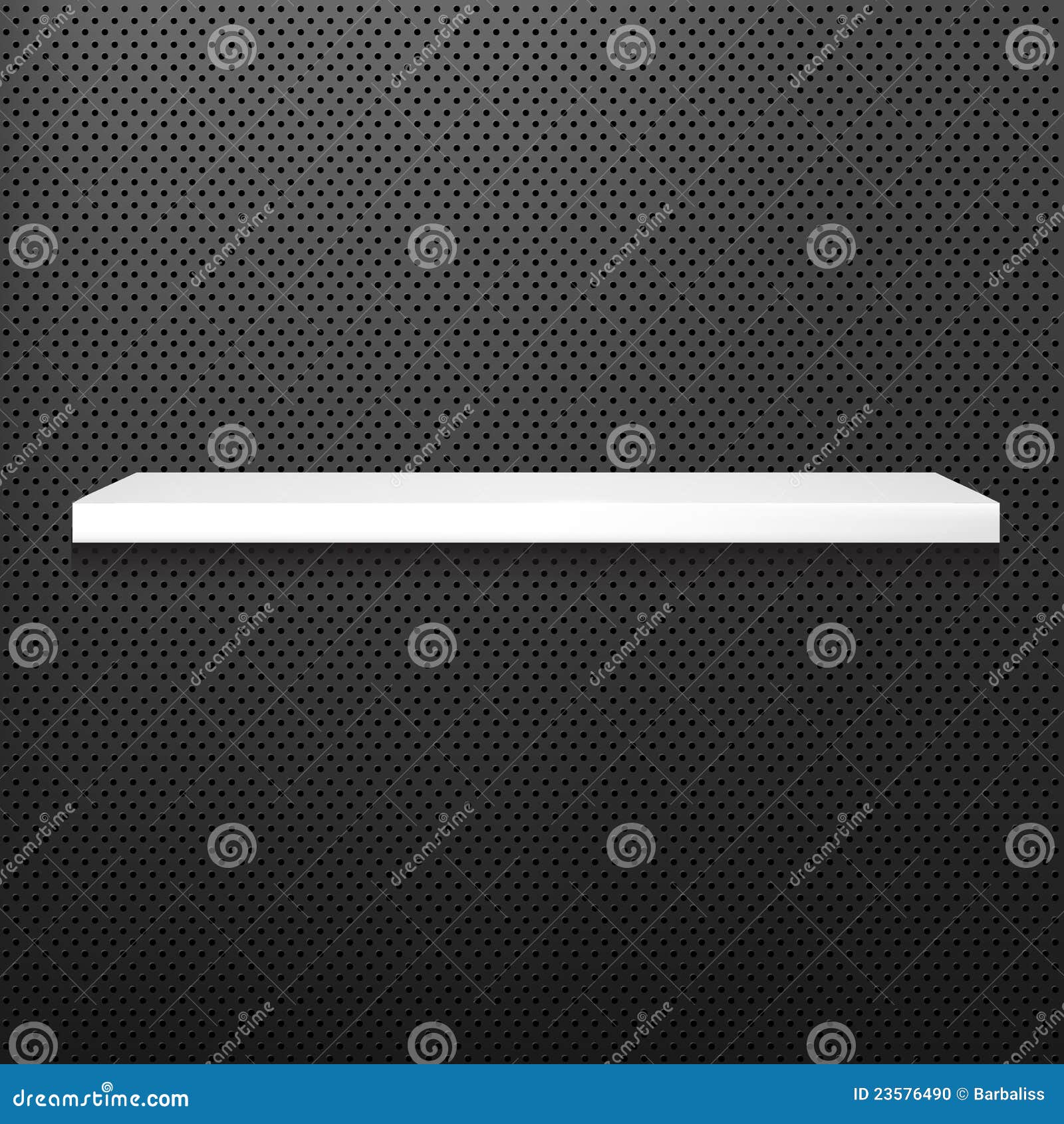 Shelf on Metal Background stock vector. Illustration of event - 23576490