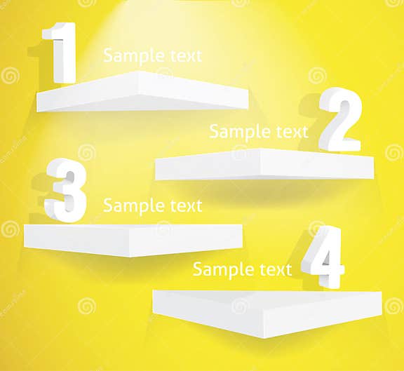 Shelf with numbers stock vector. Illustration of banner - 32784824