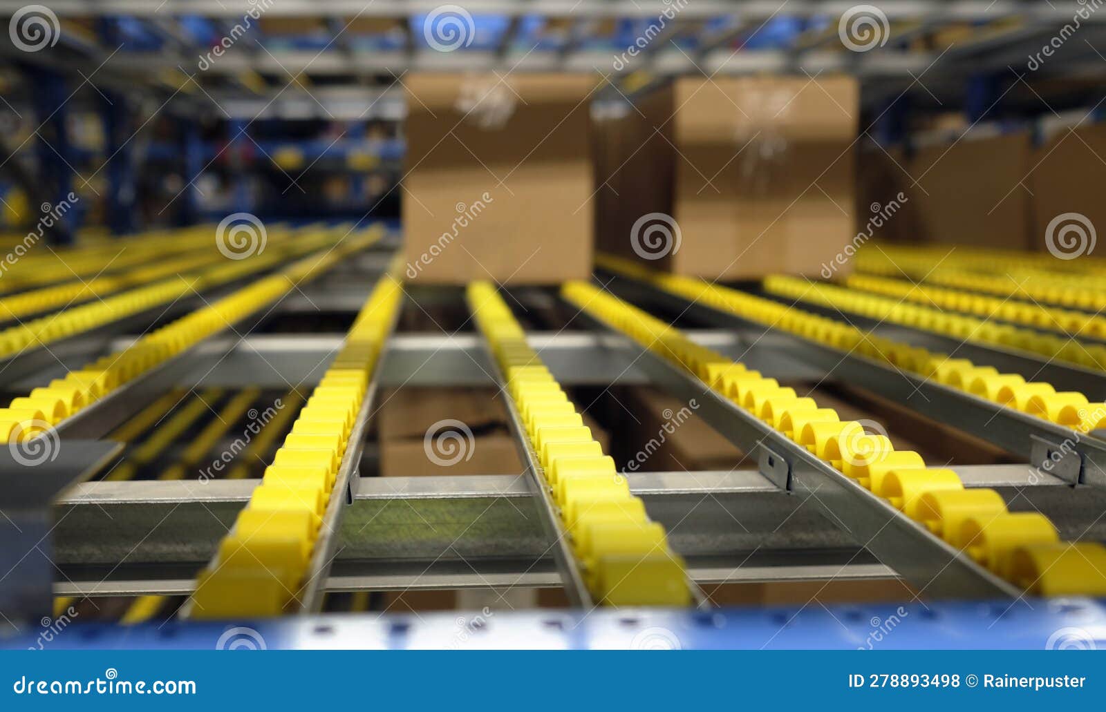 Packages Inside a Logistics and Distribution Warehouse Stock Photo ...