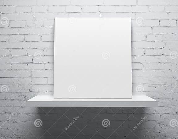 Shelf with poster stock photo. Image of place, epmty - 28636716
