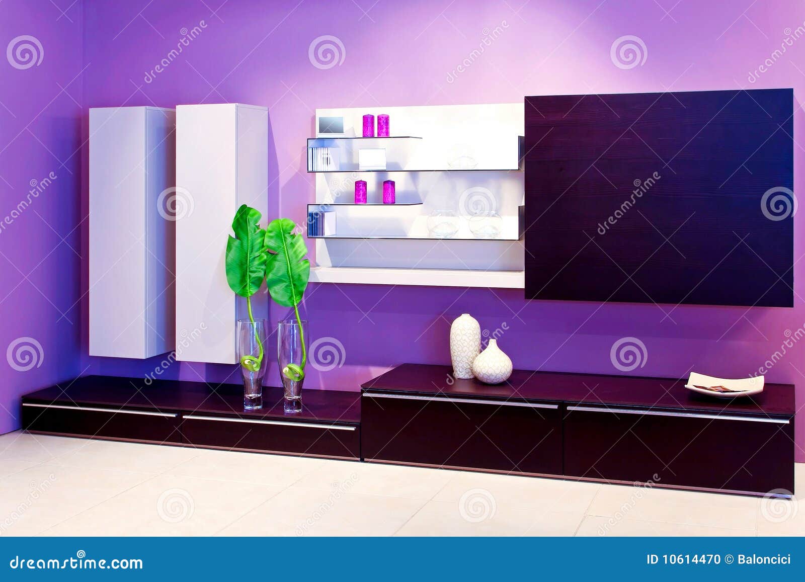 Shelf purple stock photo. Image of rack, candle, furniture - 10614470