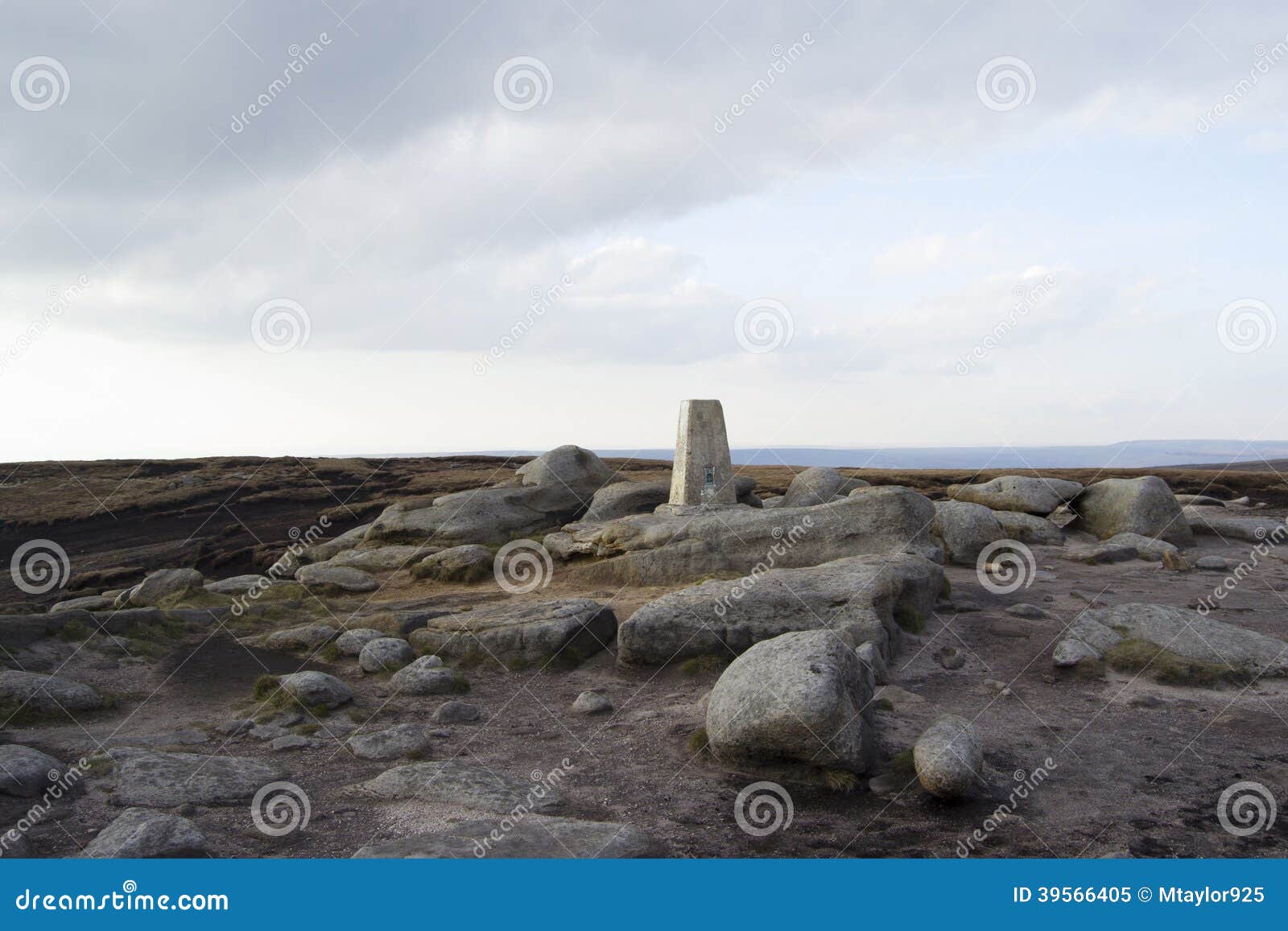 Shelf Stones Trig Point 1 stock image. Image of trig - 39566405