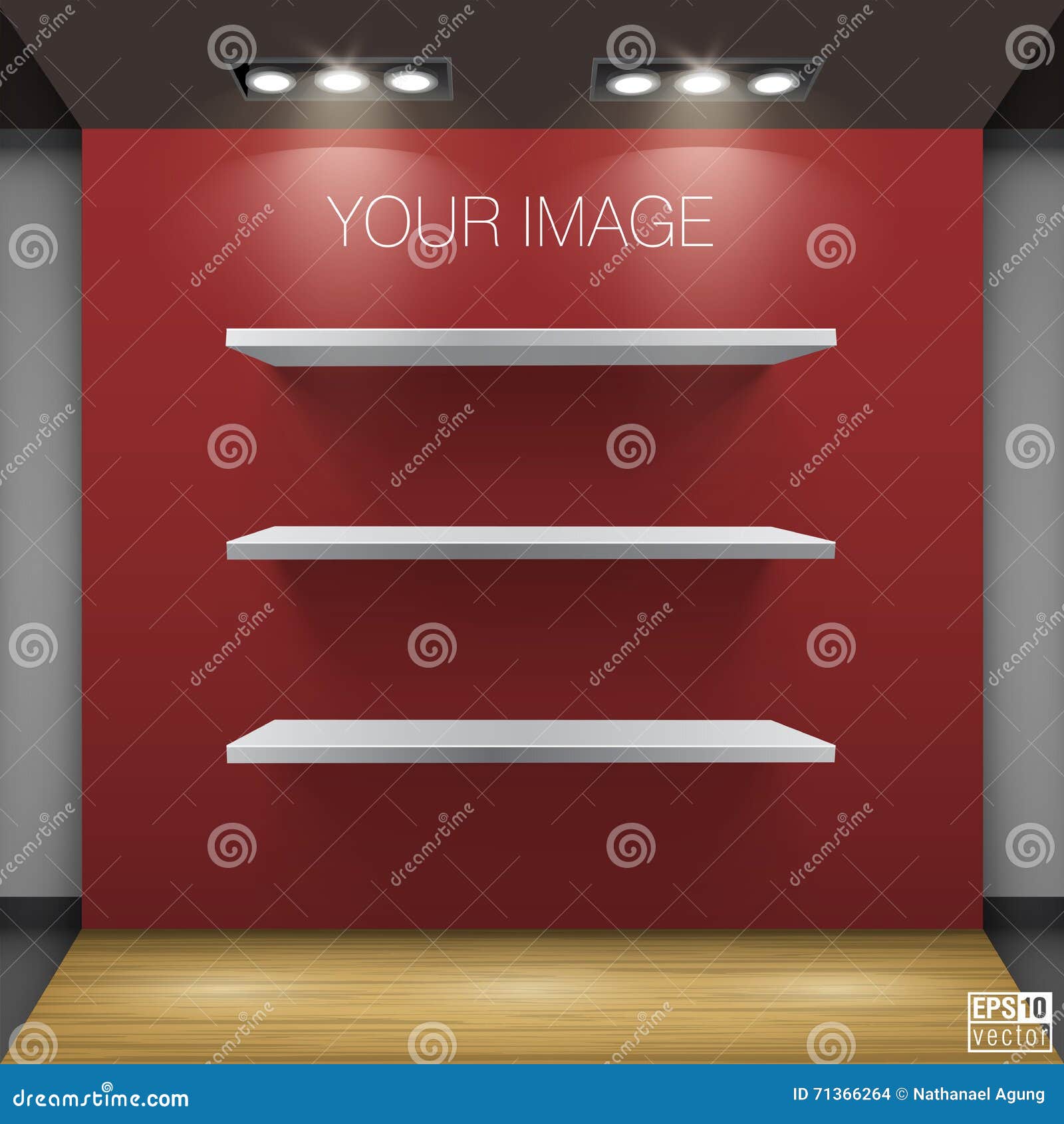 Shelf Vector Illustration stock vector. Illustration of editable - 71366264