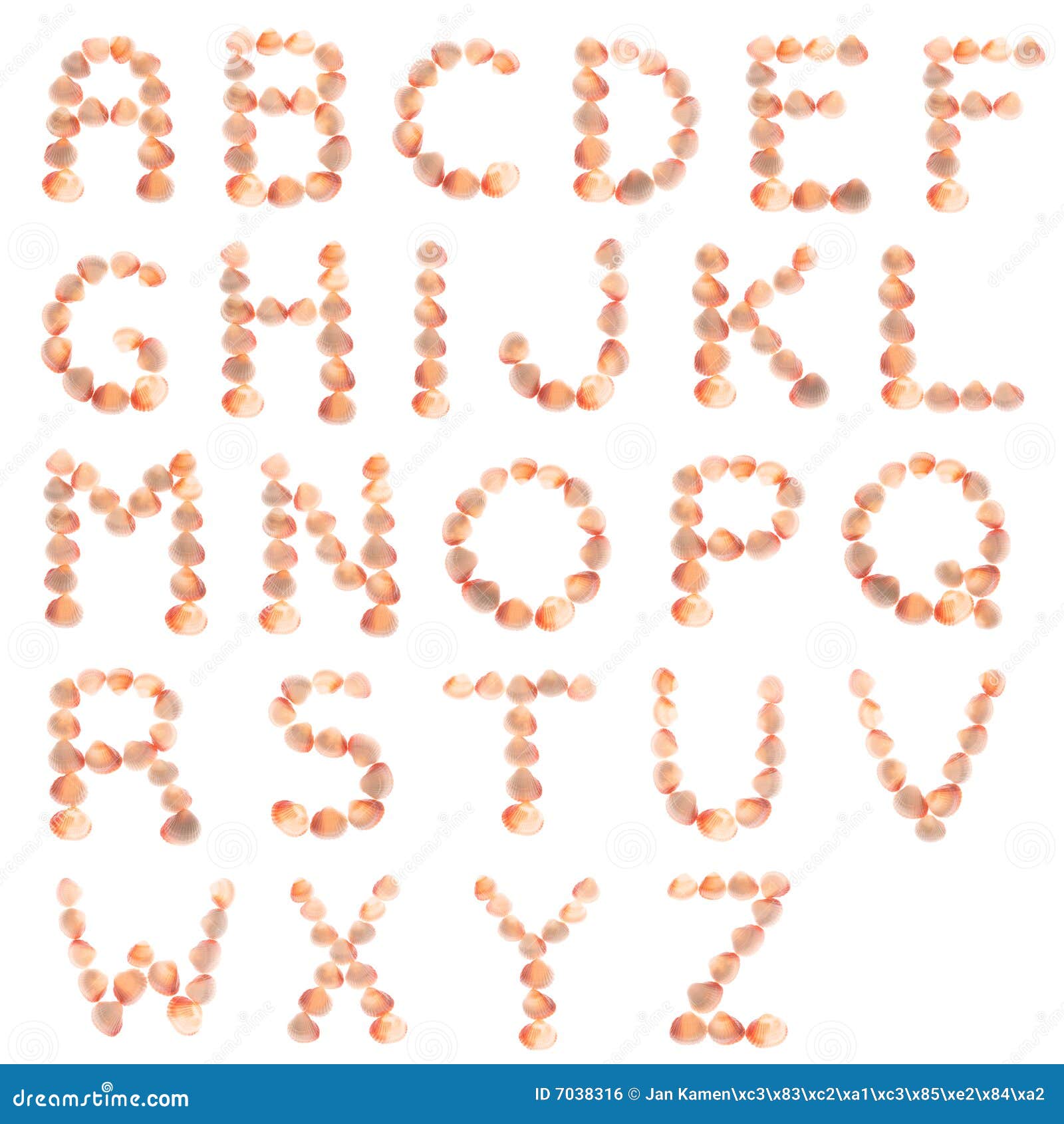 Shell alphabet stock photo. Image of logogram, alphabetic - 7038316