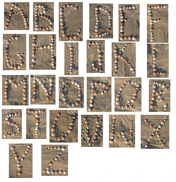 Shell Alphabet XXXXL stock photo. Image of language, reading - 3494734