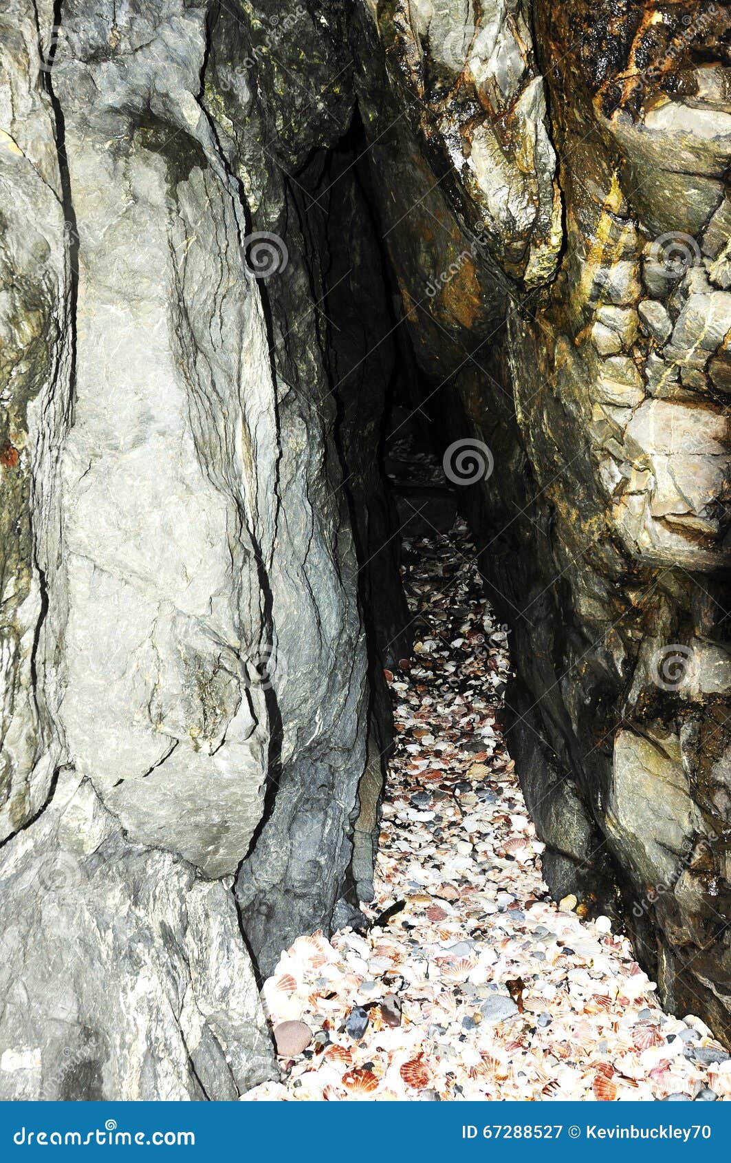Shell Beach Cave at Peel, Isle of Man Stock Image - Image of isle, peel ...