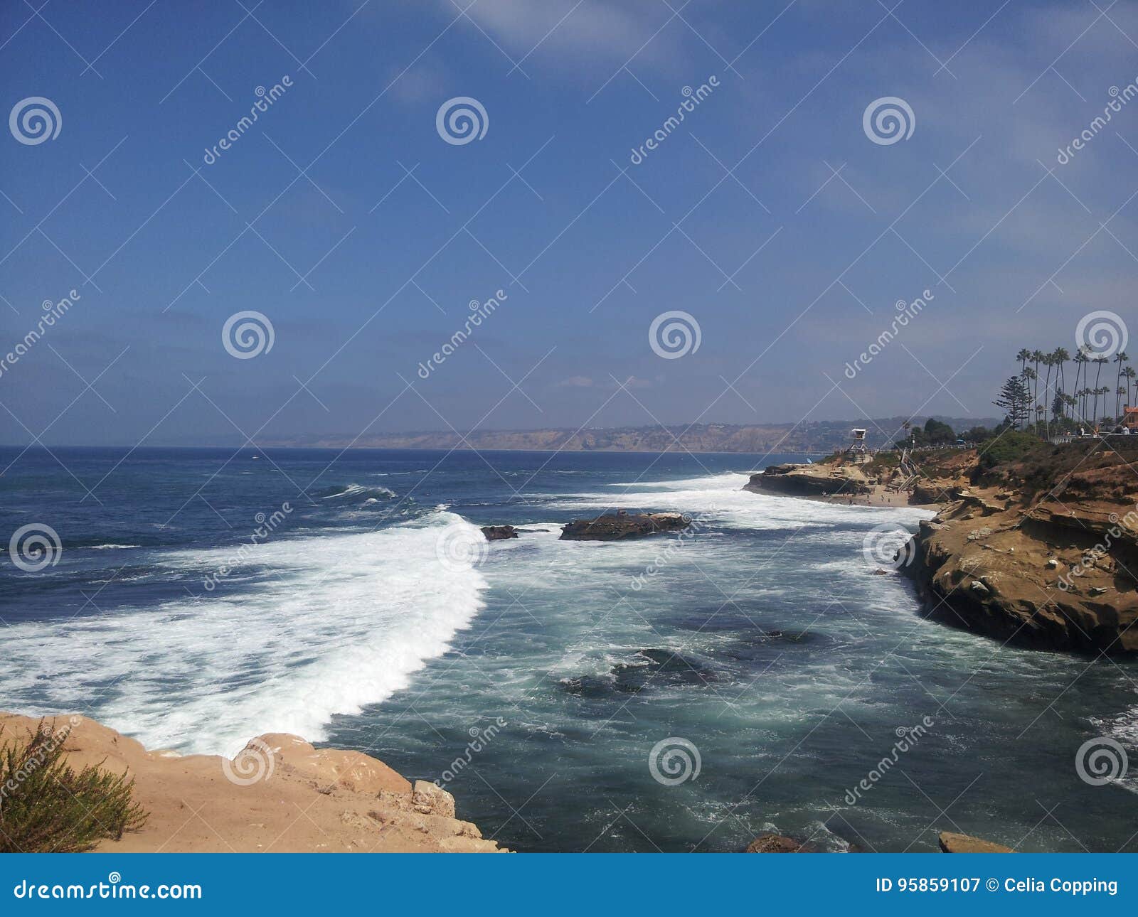 Shell Beach at La Jolla stock image. Image of california - 95859107