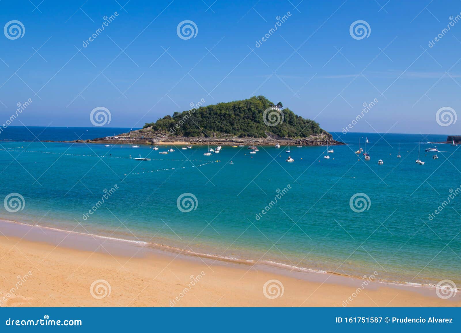 Shell Beach Landscape in San Sebastian Stock Image - Image of cities ...