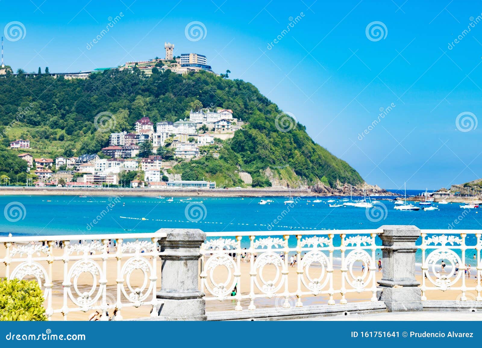 Shell Beach in San Sebastian, Spain Stock Image - Image of igueldo ...