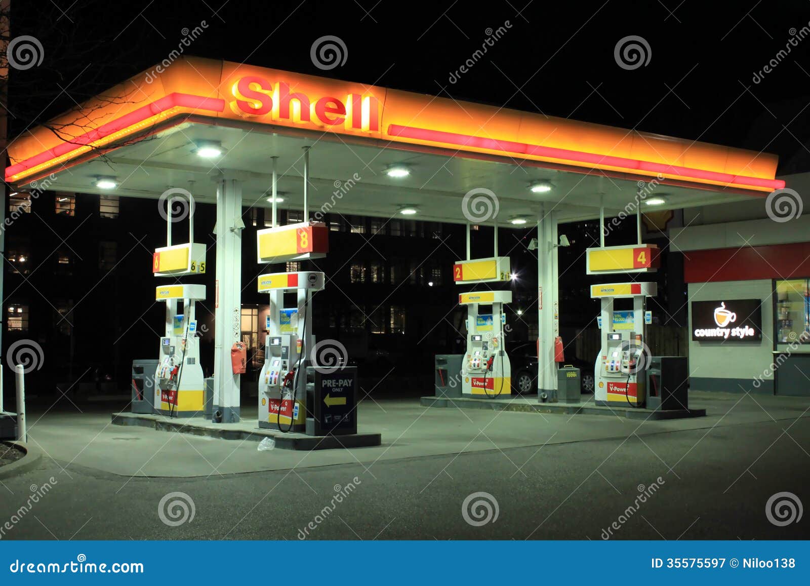 Shell Benzynowa stacja fotografia editorial. Obraz złożonej z przywilej ...