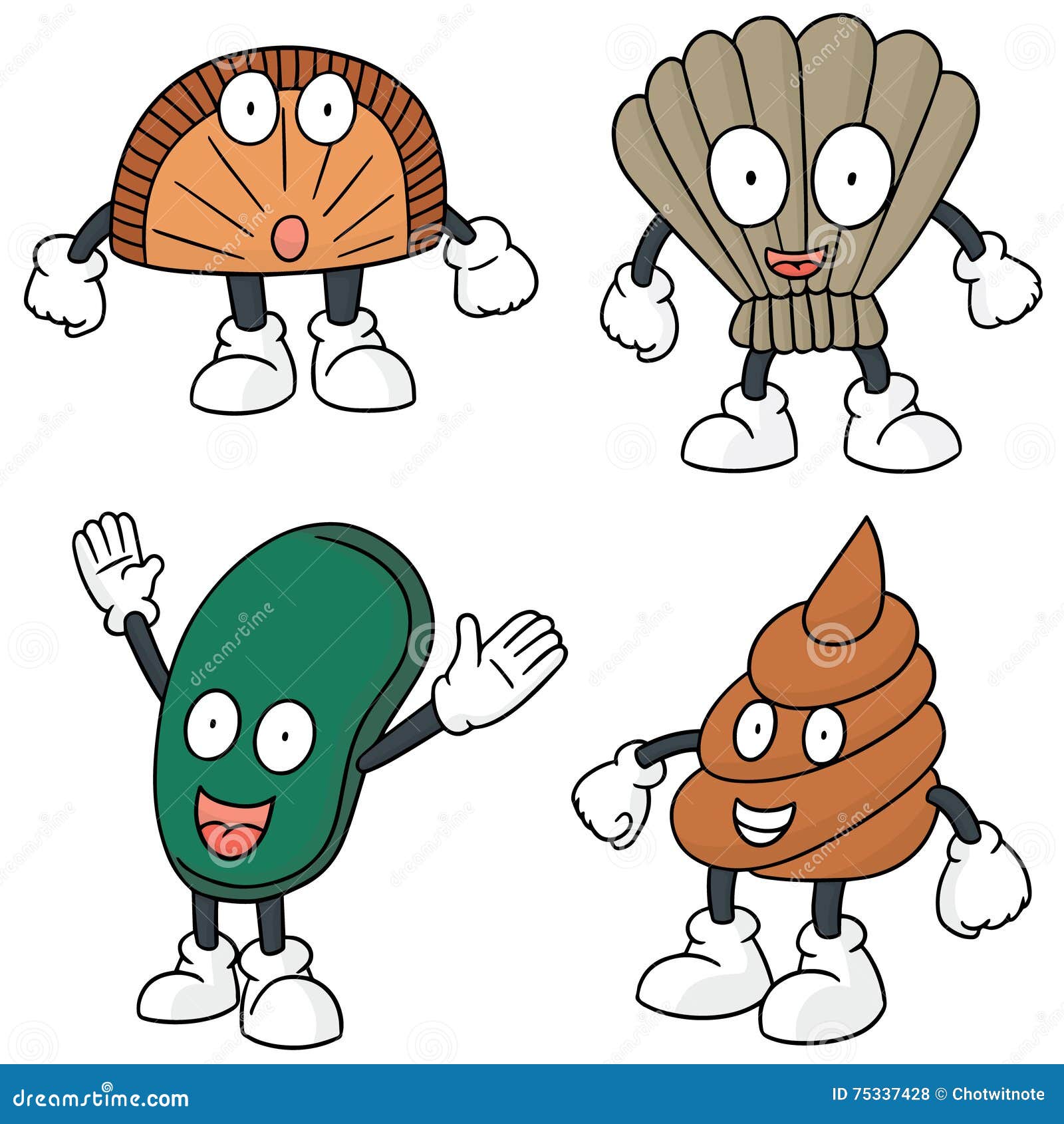 Shell cartoon stock vector. Illustration of decor, food - 75337428