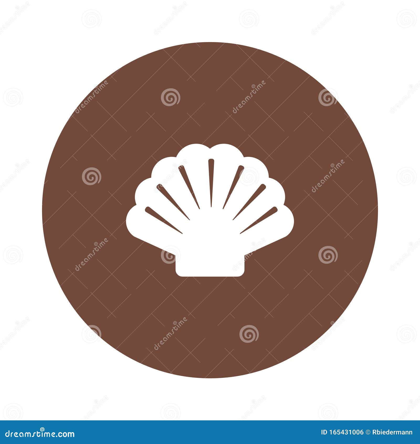 Shell and circle stock vector. Illustration of mussel - 165431006