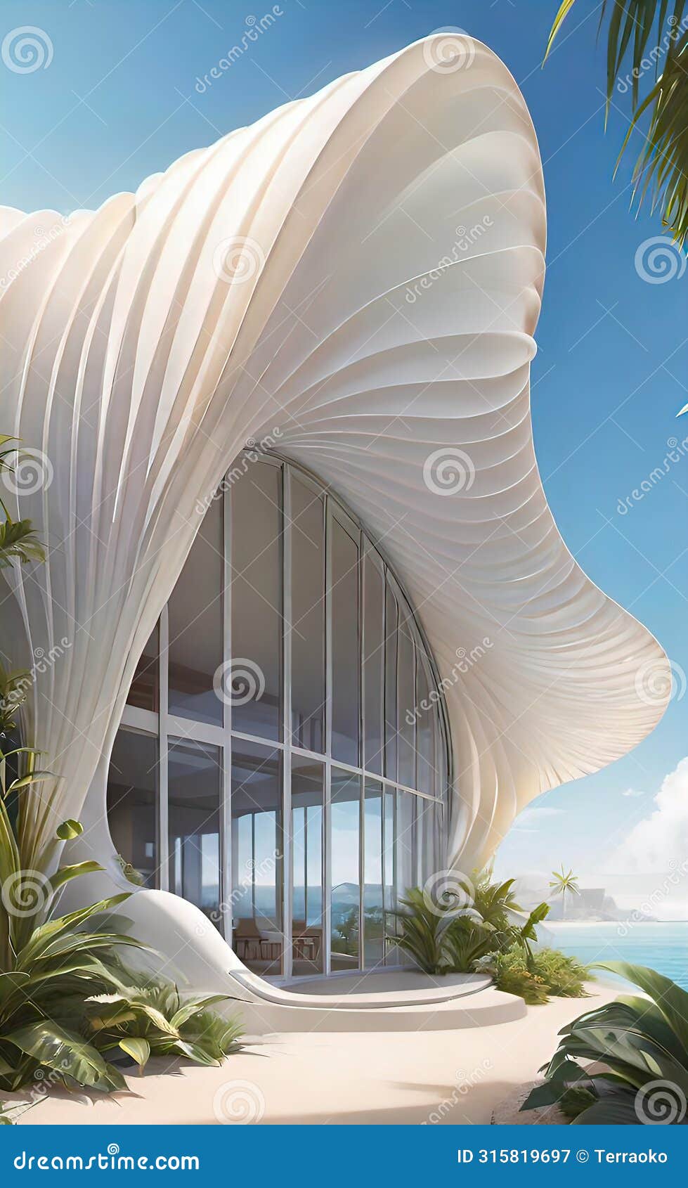 Shell and Clamshell Canopy with Brackets and Beautiful Shape, Modern ...