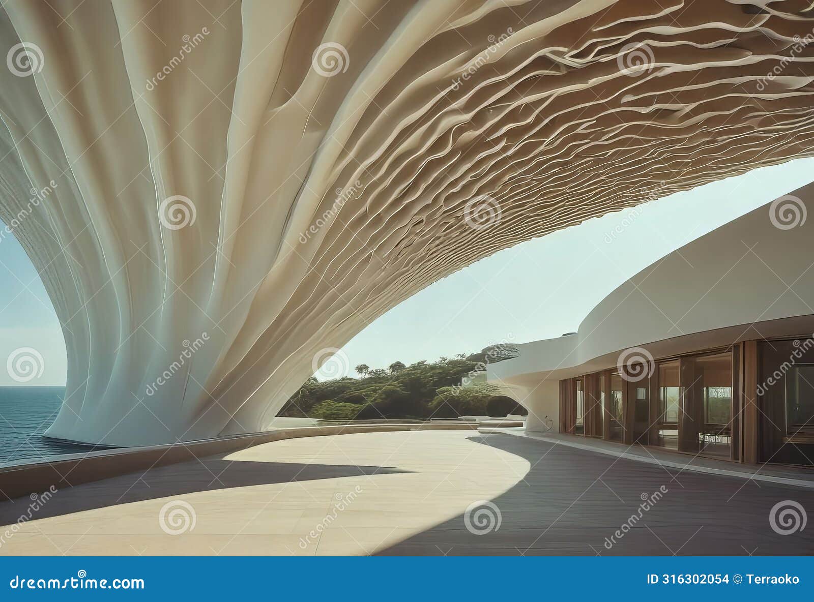 Shell and Clamshell Canopy with Brackets and Beautiful Shape, Modern ...