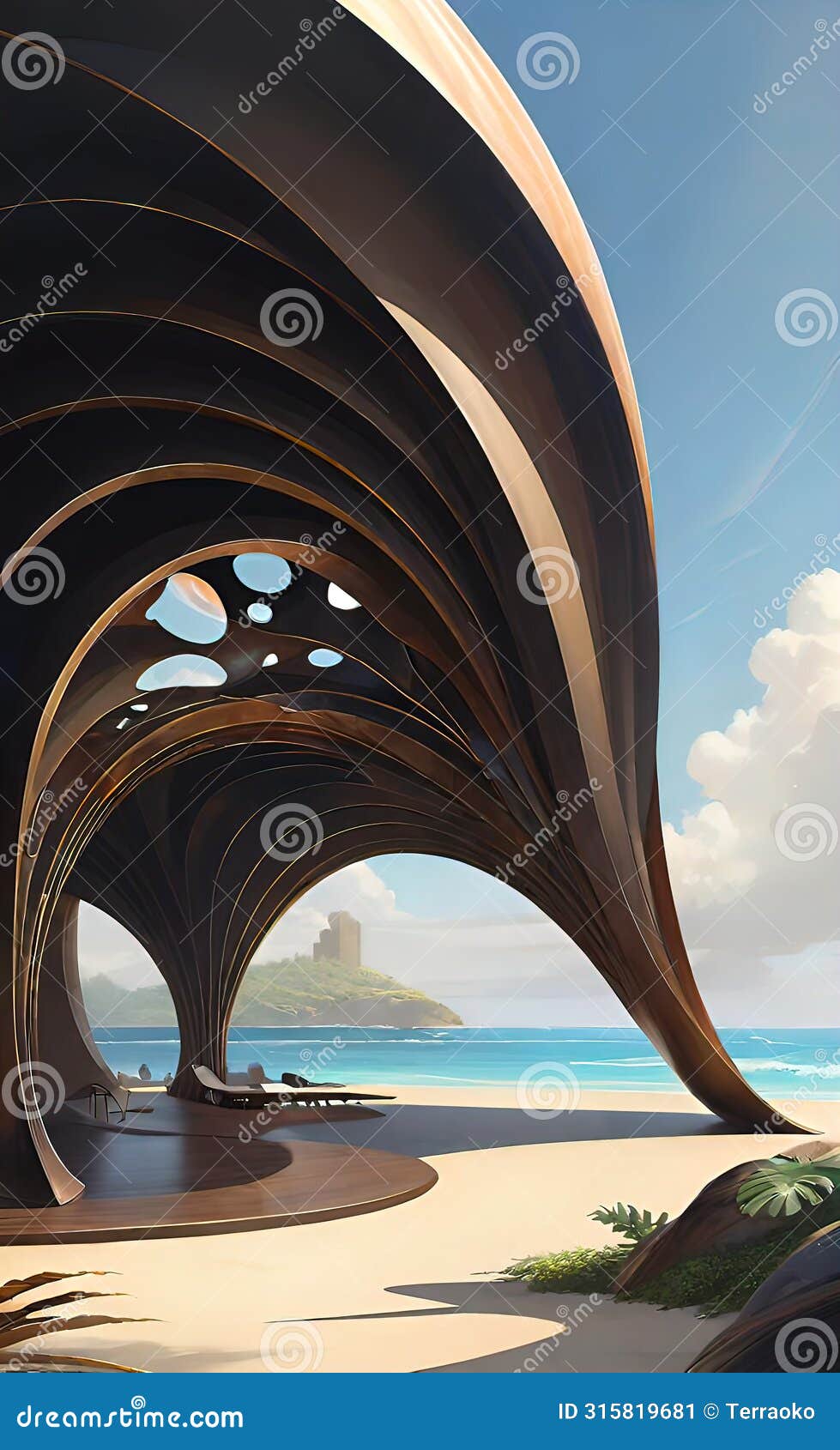 Shell and Clamshell Canopy with Brackets and Beautiful Shape, Modern ...