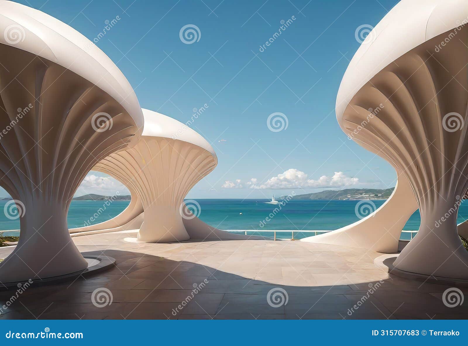 Shell And Clamshell Canopy With Brackets And Beautiful Shape, Modern ...