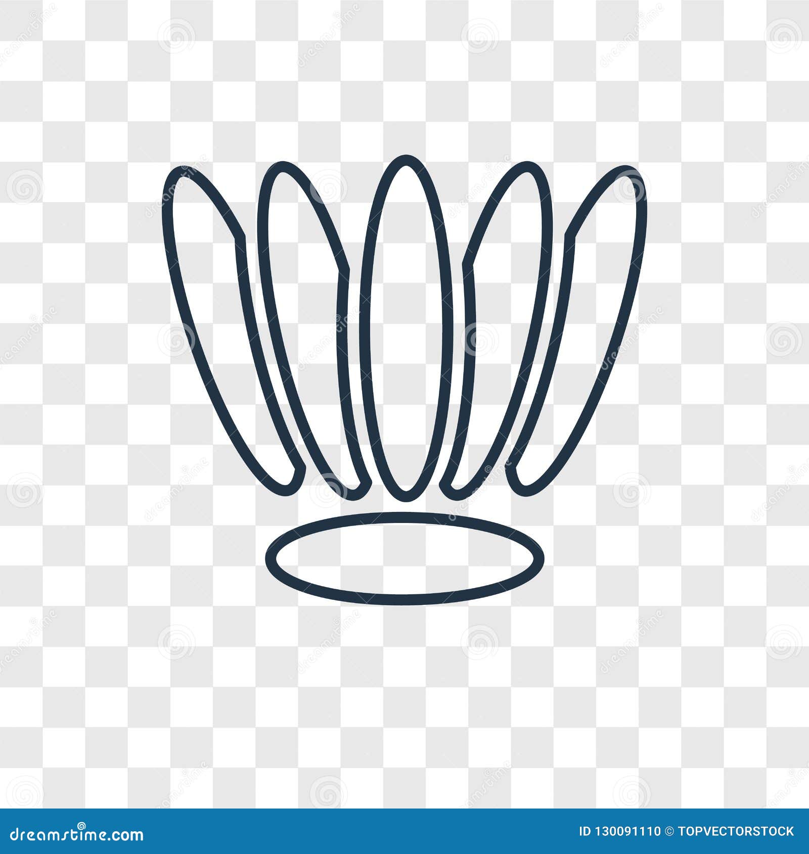 Shell Concept Vector Linear Icon Isolated on Transparent Background ...