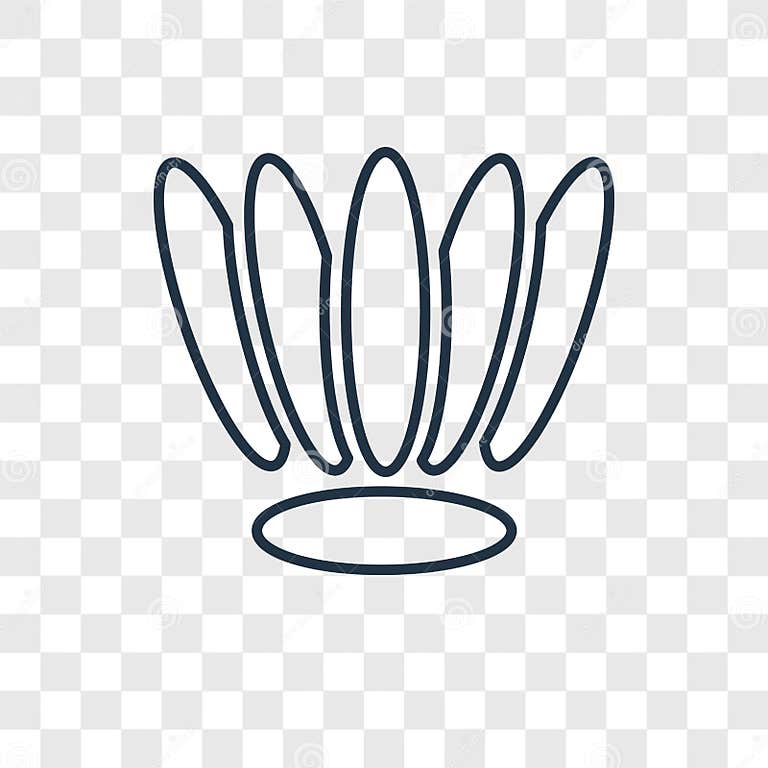 Shell Concept Vector Linear Icon Isolated on Transparent Background ...