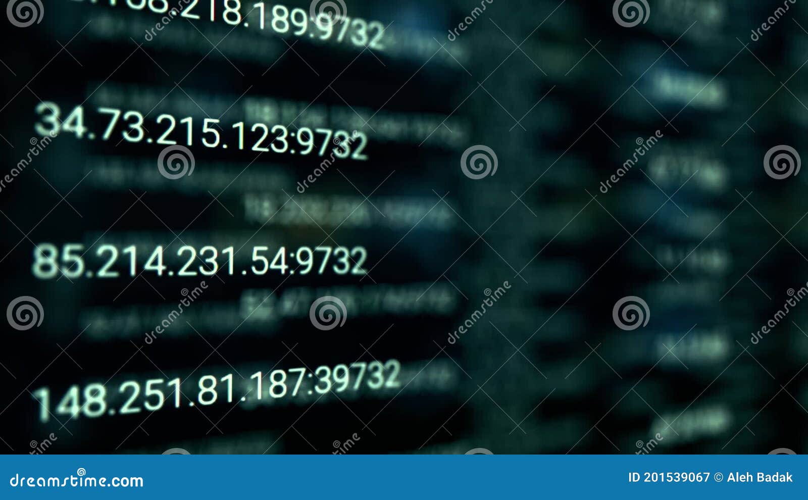 Shell Console with Highlighted Ip Address. Internet and Web ...