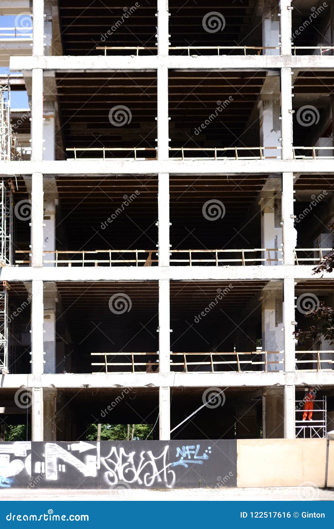 Shell Construction with Partitions and Girder Walls Stock Photo - Image ...
