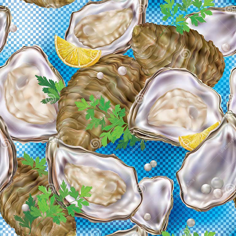 Shell De Ostra Em Um Fundo Azul Ilustração do Vetor - Ilustração de ...