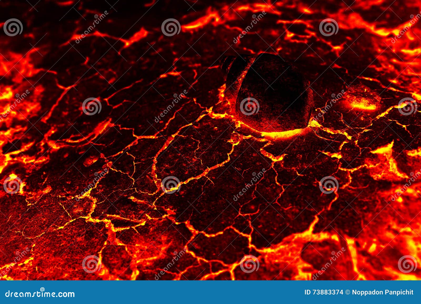 Shell Debris on the Surface of the Lava. Stock Photo - Image of danger ...