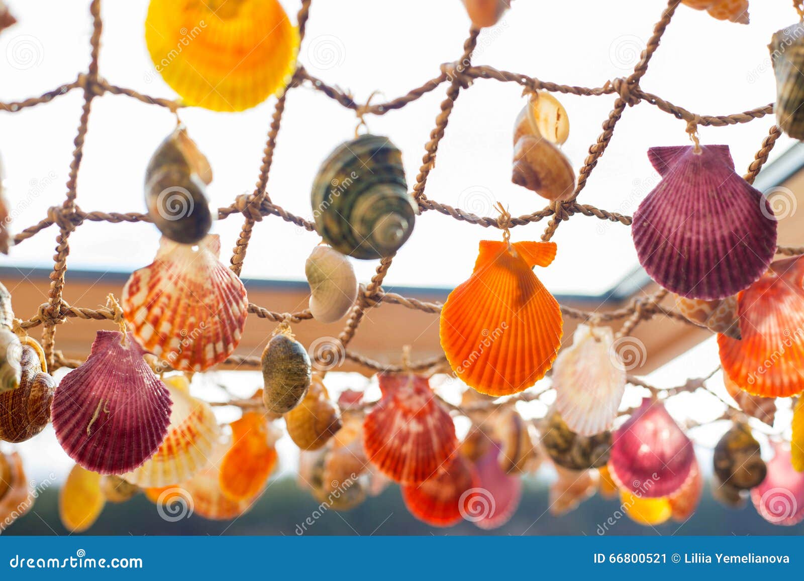 Shell Decorated Interior Element Stock Image - Image of indonesian ...