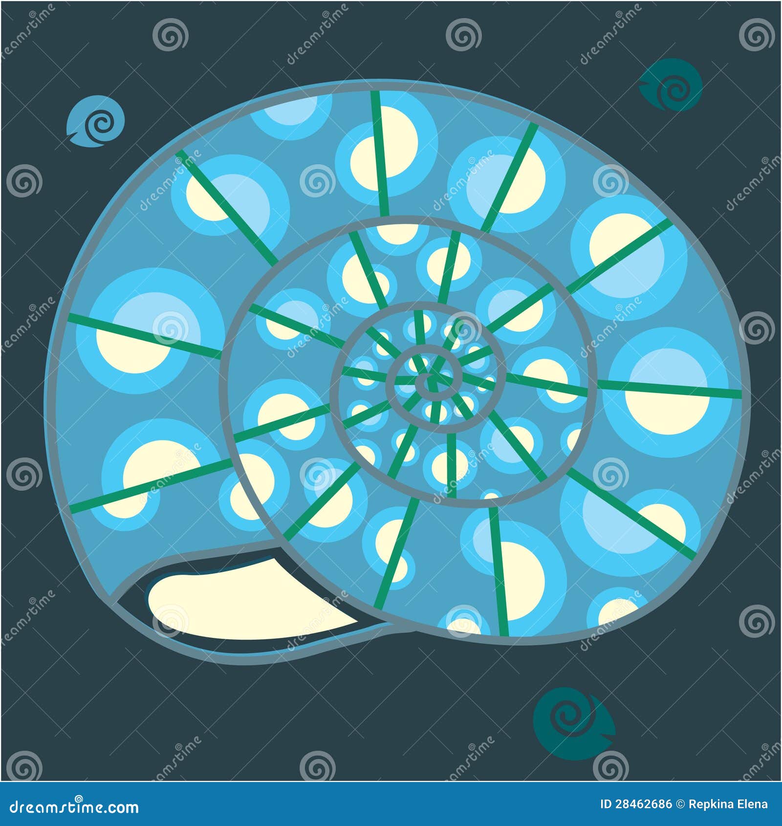 Shell design stock vector. Illustration of fishing, motif - 28462686
