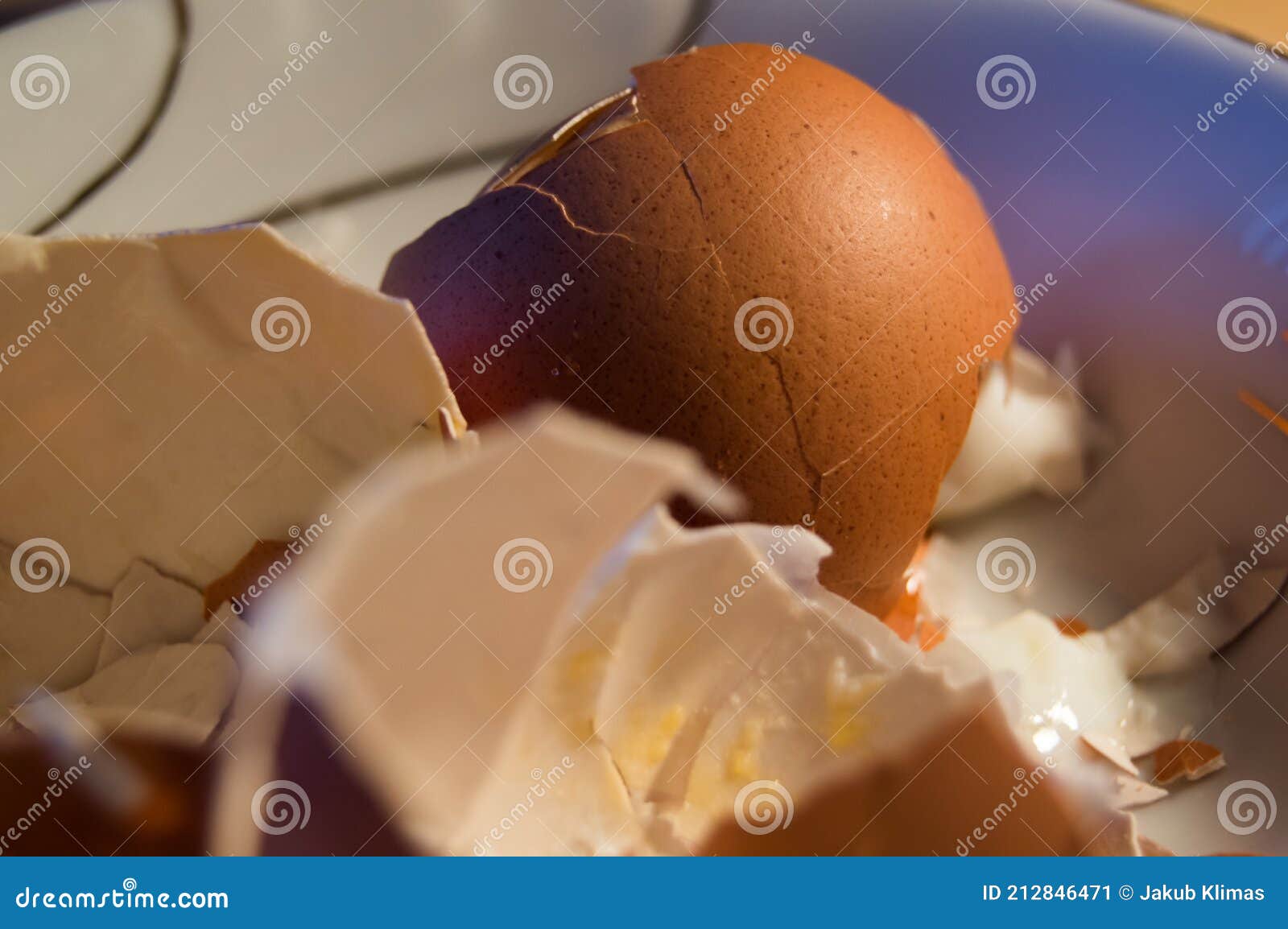 The Shell of the Eaten Chicken Egg Stock Image - Image of eating ...