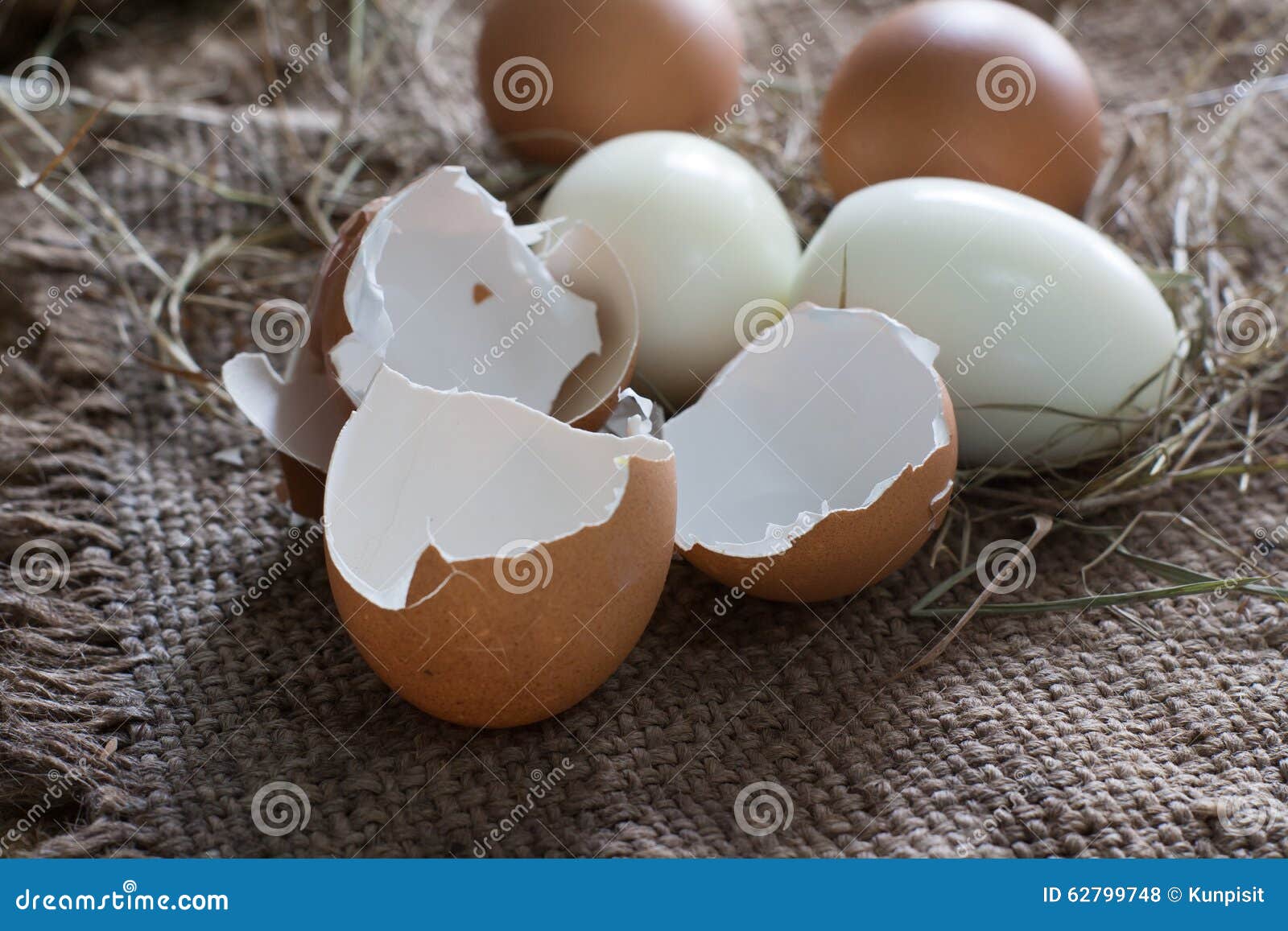 Shell eggs stock photo. Image of duck, sackcloth, healthy - 62799748
