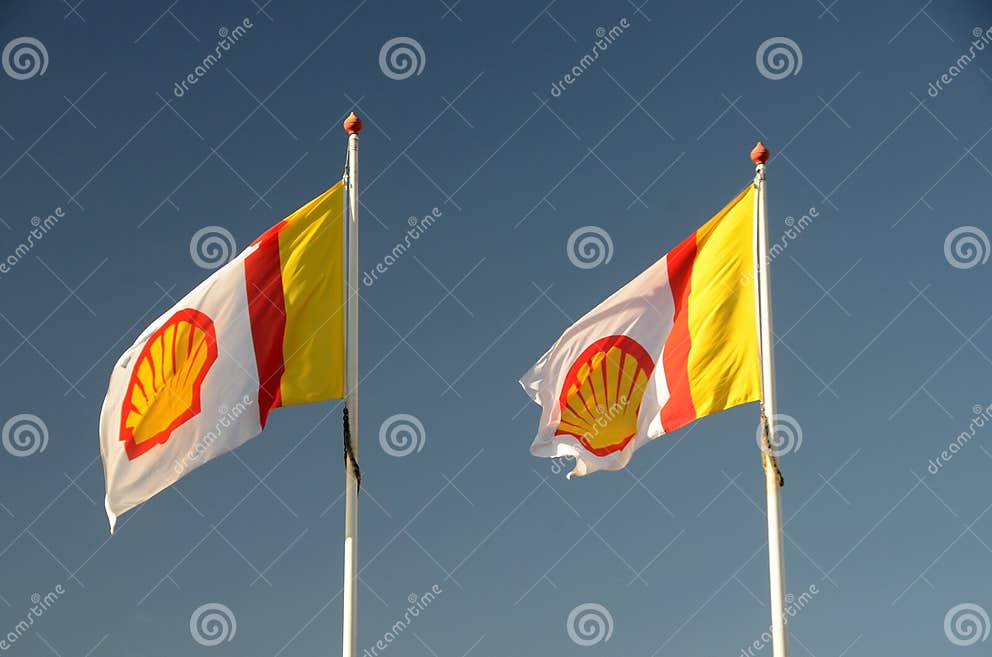 Shell flags editorial image. Image of flags, yellow - 101796555